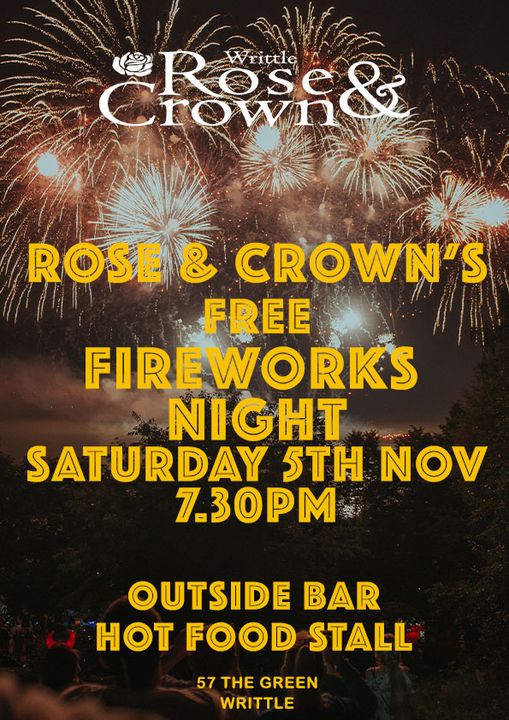 Rose & Crown's Free Fireworks Night | Essex Tourist Guide