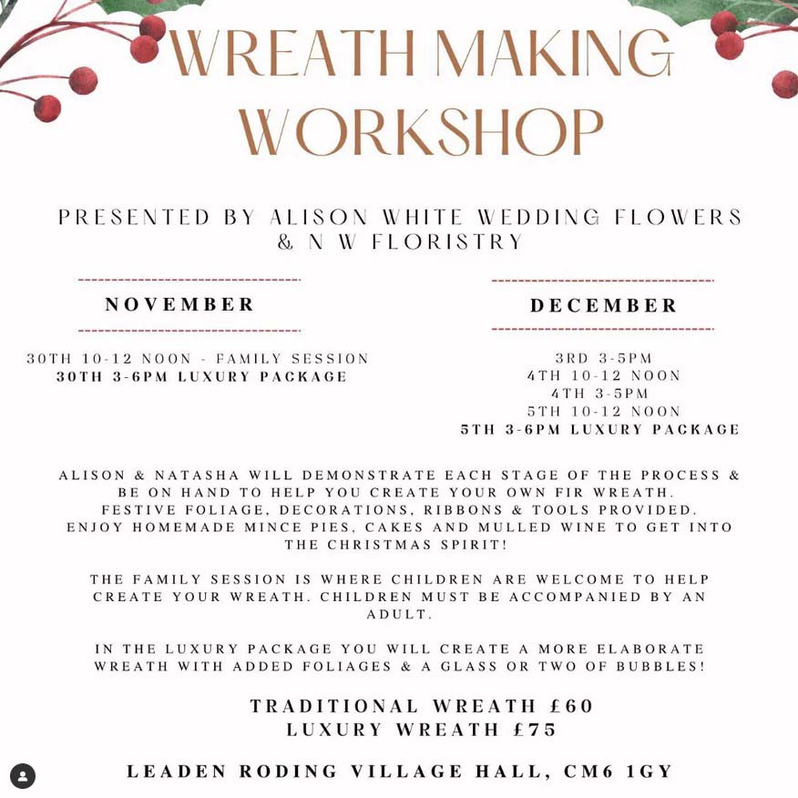 Wreath Making Workshops | Essex Tourist Guide