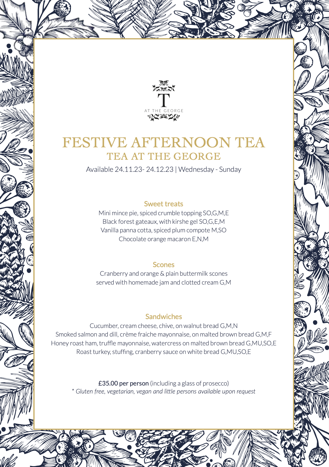 Festive Afternoon Tea | Essex Tourist Guide